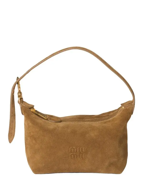 Miu Miu Suede Pouch - Olive Green
