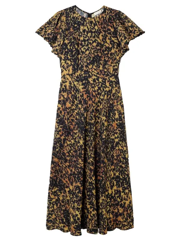 Ulla Johnson Blithe Flutter Sleeve Long Dress - Savannah