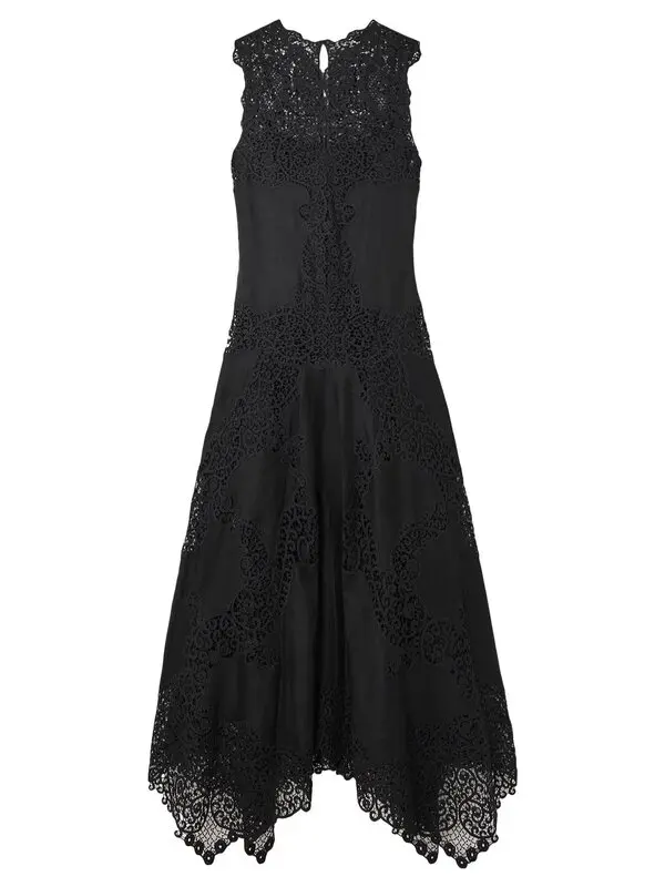 Ulla Johnson Arlette Sleeveless Handkerchief Dress - Noir