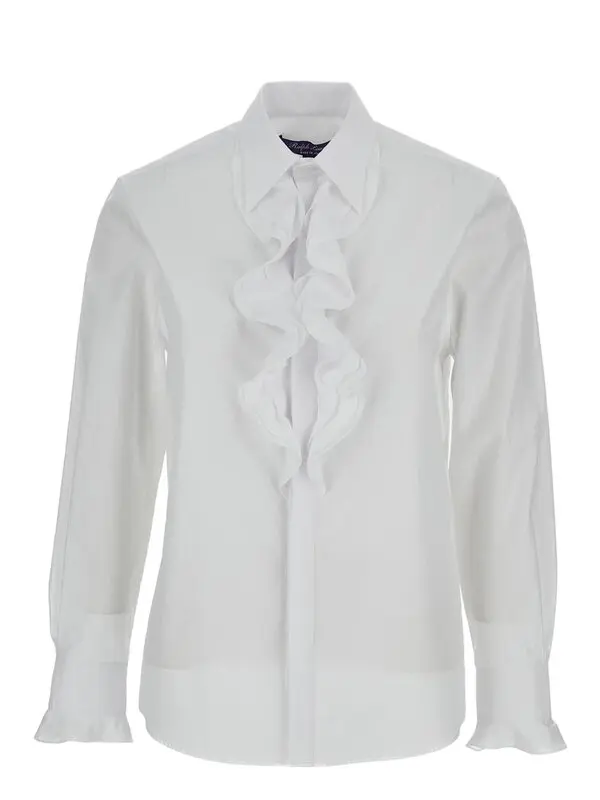 Ralph Lauren Addison Fringe Shirt - White