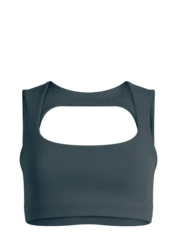 Nike Zenvy Sports Bra - Seaweed/white