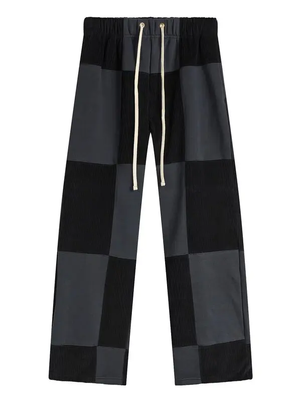 LES TIEN Patchwork Relaxed Pant - Faded Black