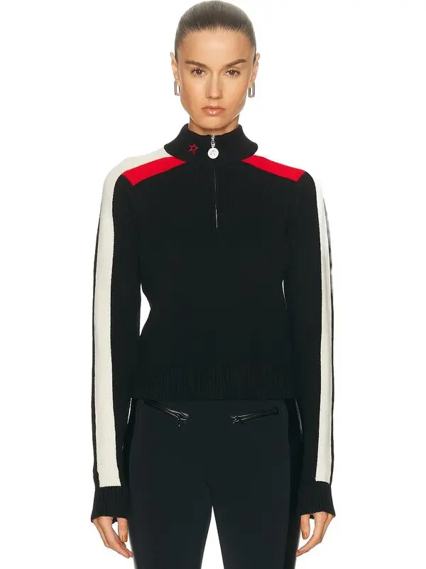 Perfect Moment La Tour Quarter-zip Sweater - Black