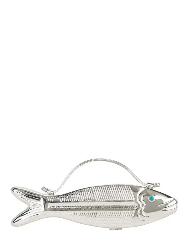 Vin. Fishy Top Handle Bag - Silver