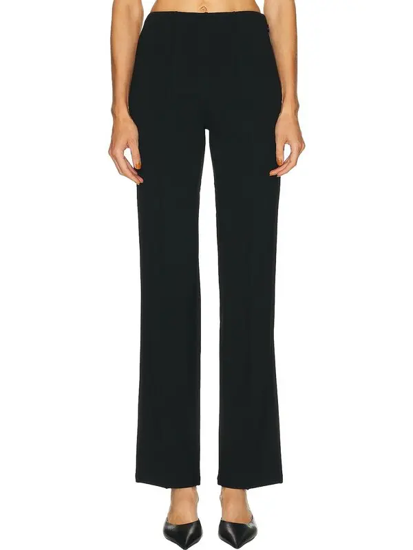 SKIMS The Essential High Waist Long Straight Leg Pant - Obsidian
