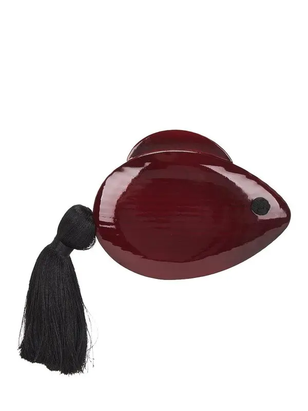 Vin. Betta Clutch - Wood & Black