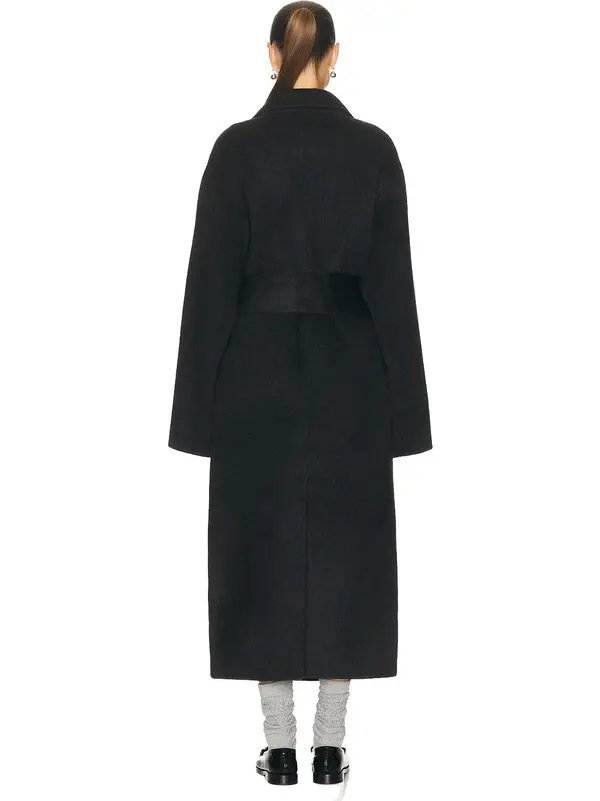 SEROYA Lyli Wool Coat - Dark Charcoal