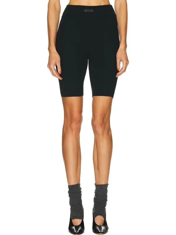 Fear Of God Soft Ribbed Biker Short - Black