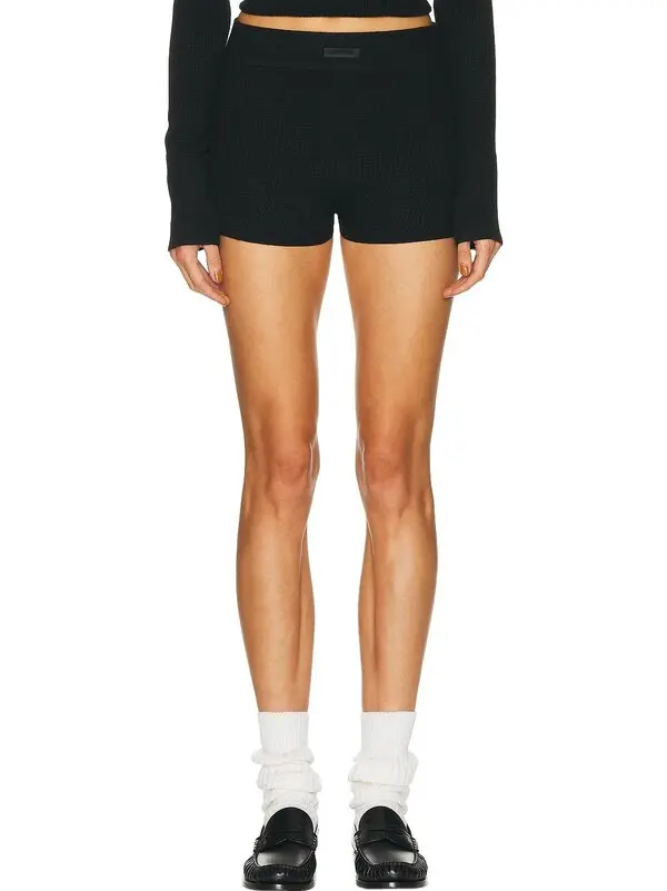 Fear Of God Waffle Knit Boxer Short - Black