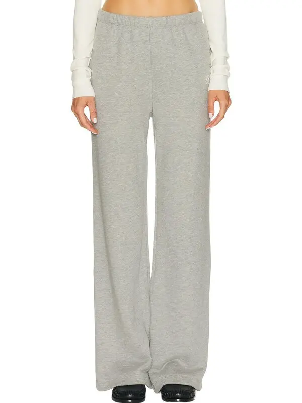 Eterne Oversized Wide Leg Sweatpant - Heather Grey