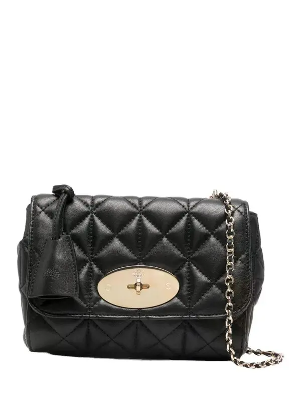 Mulberry Lily Quilted Shoulder Bag - Black