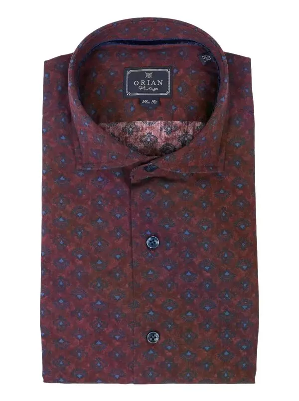 ORIAN Patterned Shirt - Red