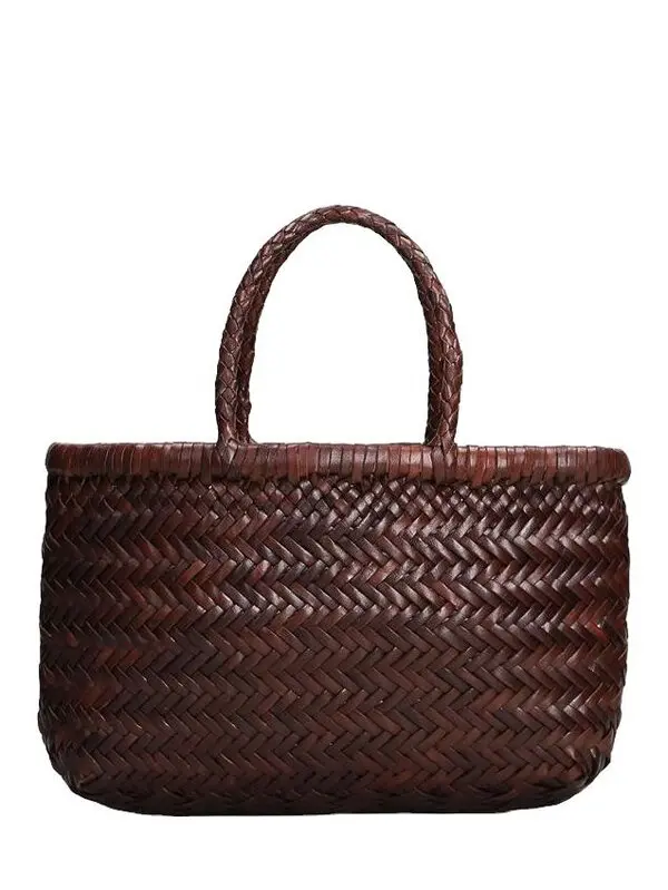 Dragon Diffusion Mini Flat Gora Basket Handbag - Brown
