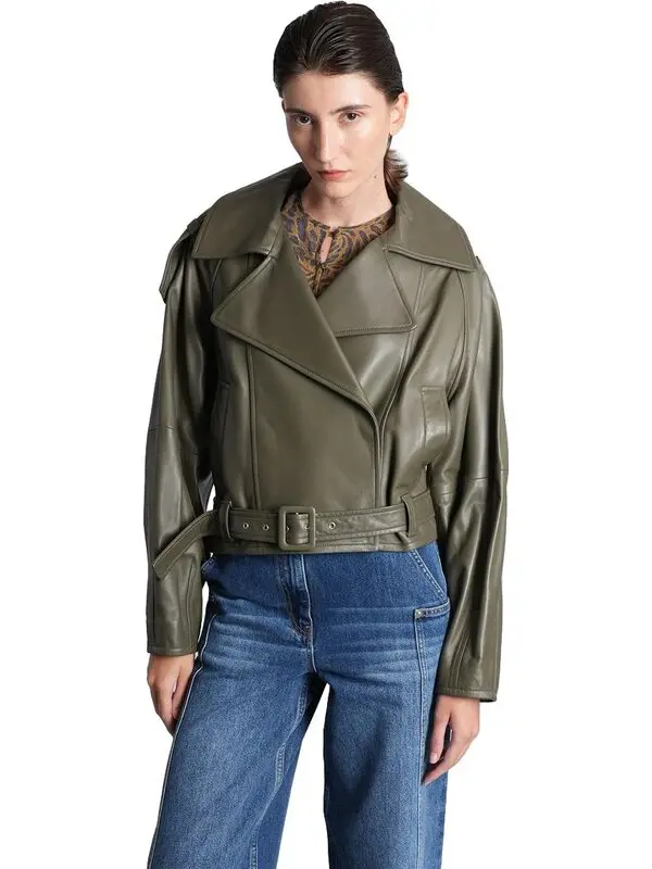 IRO PARIS Yuria Biker Jacket - Green