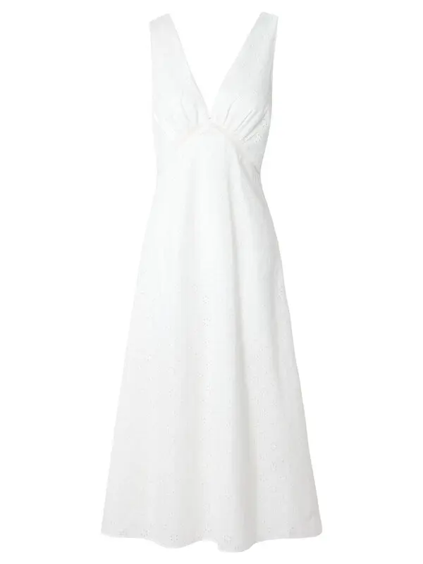 Faithfull The Brand Maya Broderie Anglaise Midi Dress - White