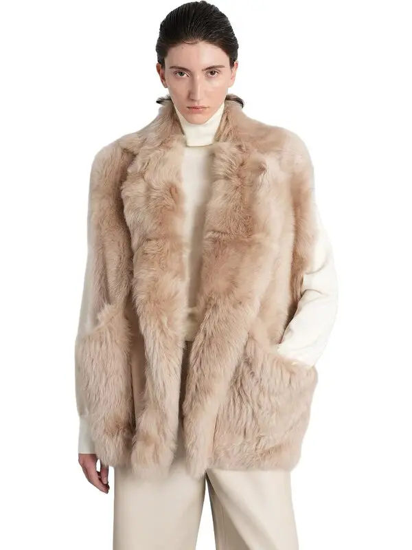 BLANCHA 70 Fur & Shearling - Beige