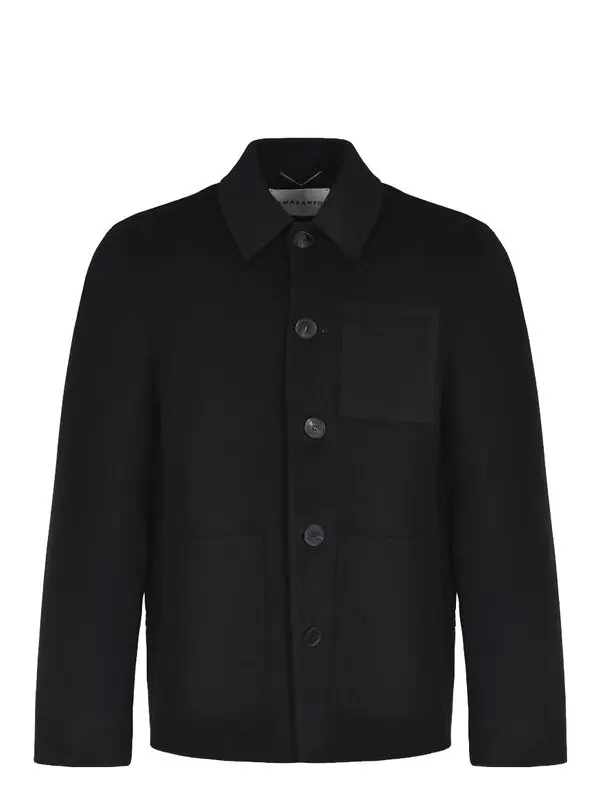 AMARANTO Wool-cashmere Blend Jacket - Black