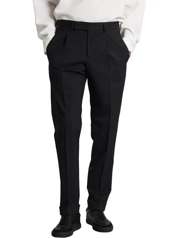 PT TORINO Ma37 Straight-leg Wool Pants - Black