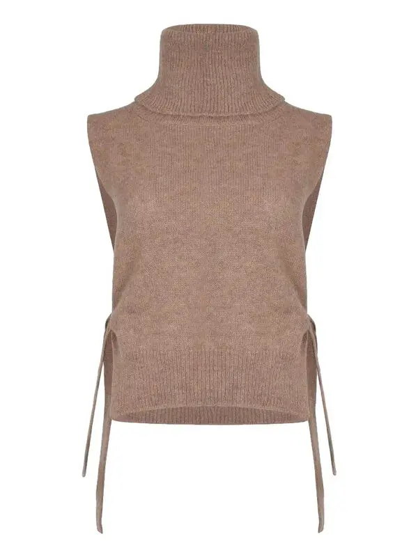 SOLOTRE Sleeveless Alpaca-blend Gilet - Brown