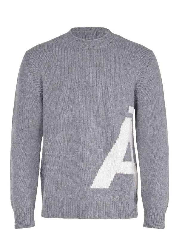 AMARANTO Wool Sweater - Grey