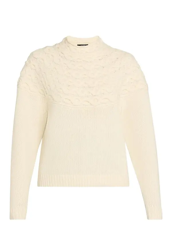Theory Cashmere-blend Cable-knit Sweater - Ivory - C0