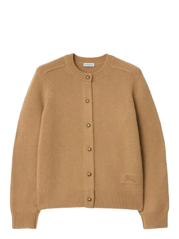 Burberry Clara Cashmere Crewneck Cardigan - Butterscotch