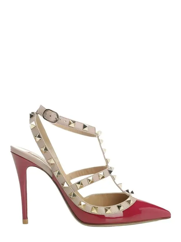 Valentino Garavani 100mm Rockstud Caged Pumps - Red