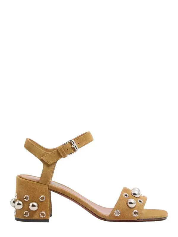 Valentino Garavani Nellcôte Crust Leather Sandals - Brown