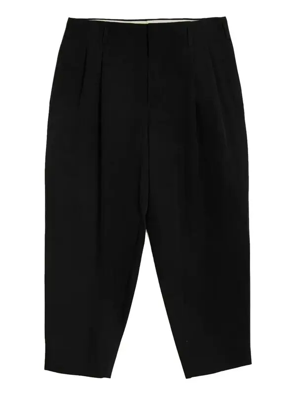 Comme Des Garçons Pleated Wool Trousers - Black