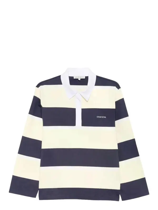 Stine Goya Striped Polo - Blue