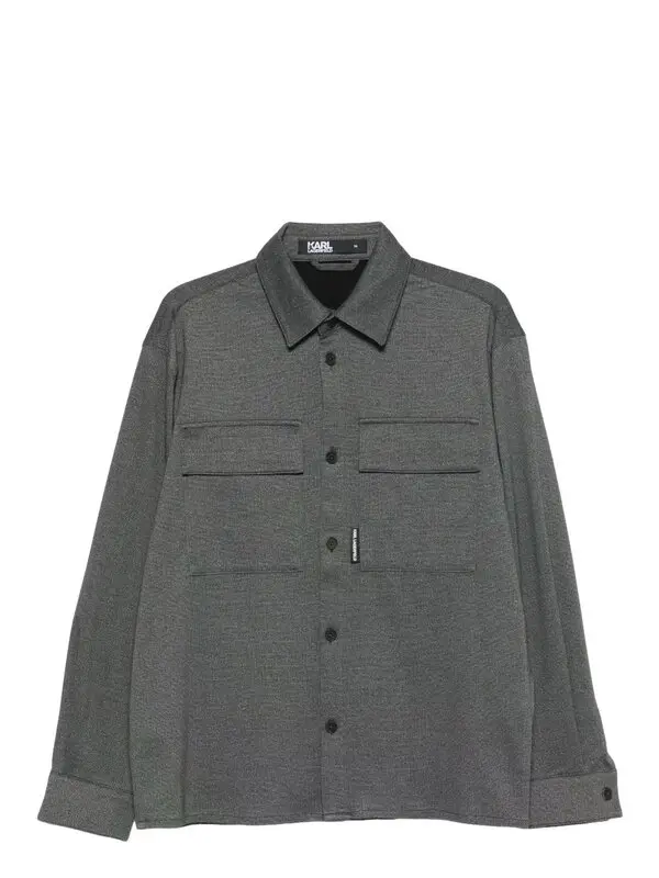 Karl Lagerfeld Pocket Casual Shirt - Grey