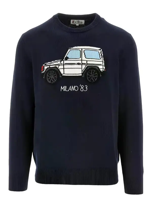 MC2 SAINT BARTH Car-embellishment Sweater - Blue