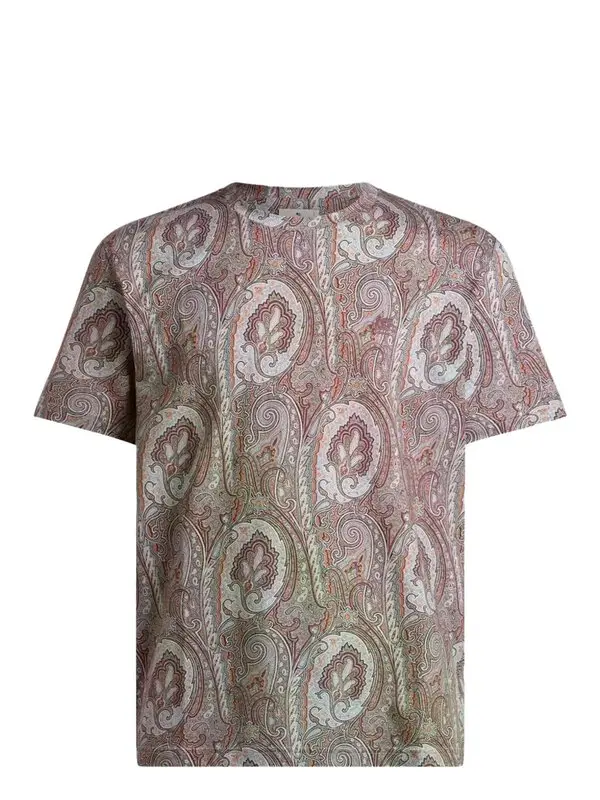 Etro Floral Paisley Cotton T-shirt - Brown