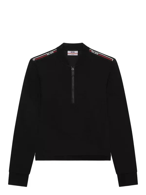 Gcds Zip-collar Sweater - Black