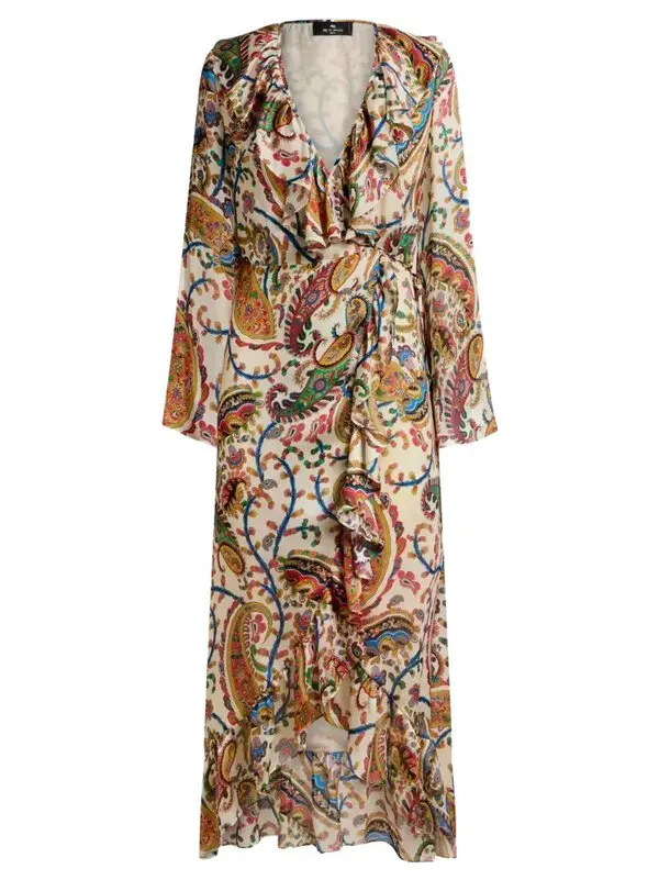 Etro Paisley-print Maxi Dress - Neutrals