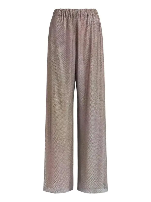 Alberta Ferretti Elastic-waistband Trousers - Silver