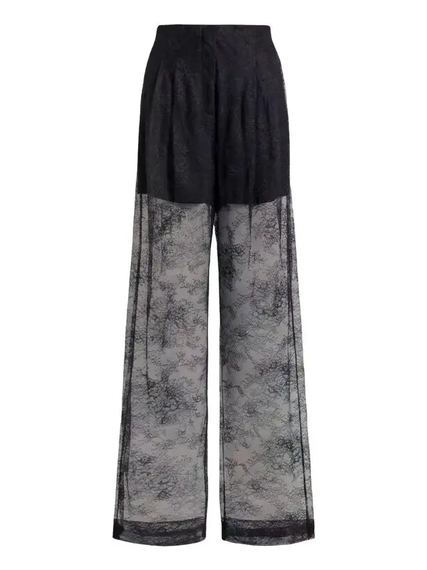 Alberta Ferretti Lace Trousers - Black