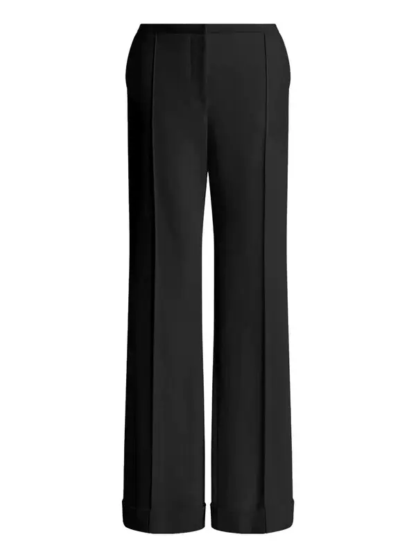 Alberta Ferretti Cuffed Trousers - Black