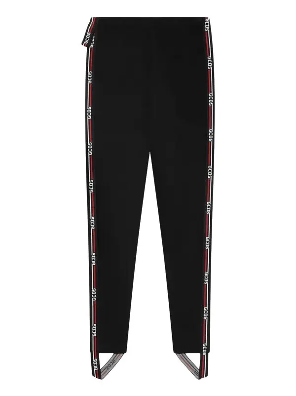 Gcds Logo-tape Leggings - Black