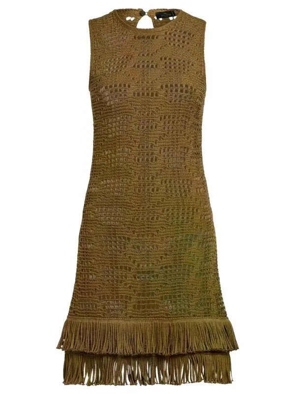 Etro Fringed Midi Dress - Green