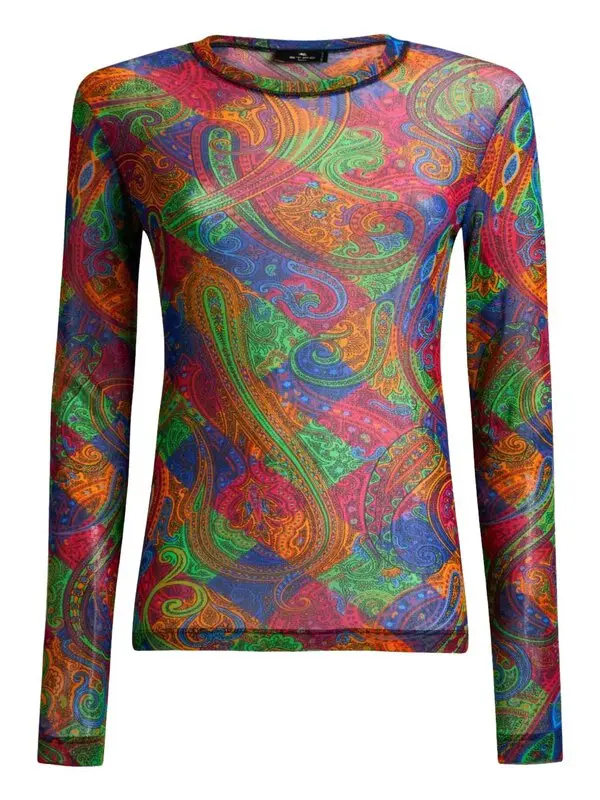 Etro Geometric Paisley-pattern Top - Red