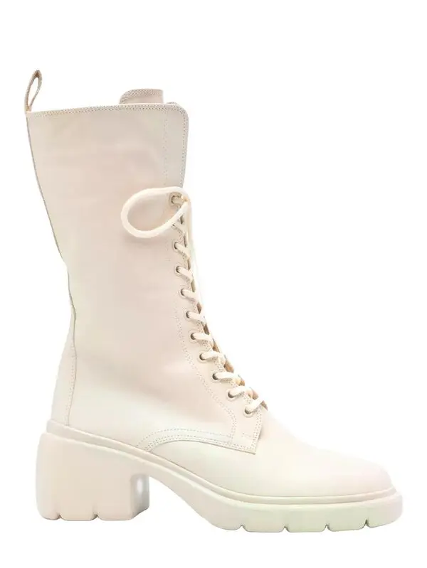 HOGL 65mm Louise Lace-up Lug-sole Boots - Neutrals