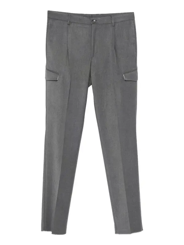 Tagliatore Flap-pockets Trousers - Grey