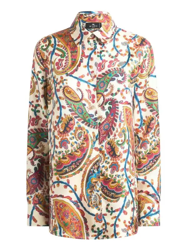 Etro Paisley-print Silk Shirt - White