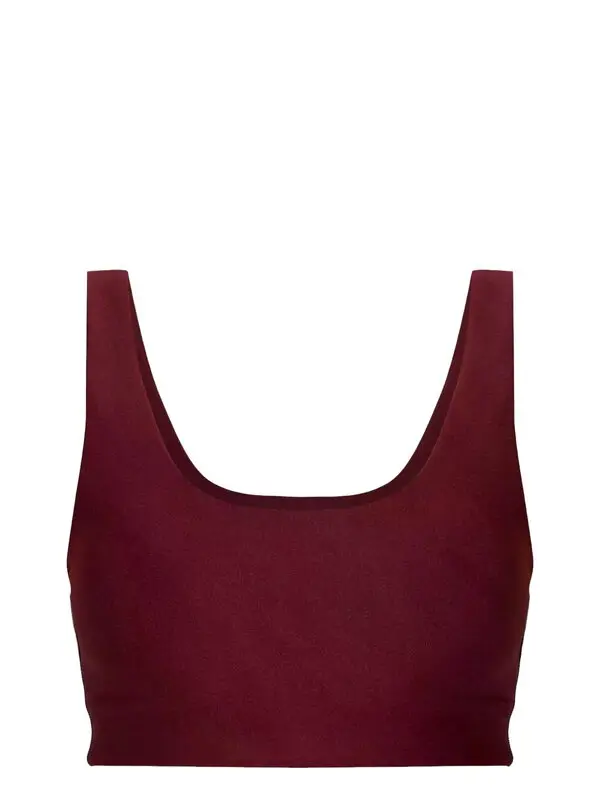The Upside Oxford Stripe-detail Sports Bra - Red