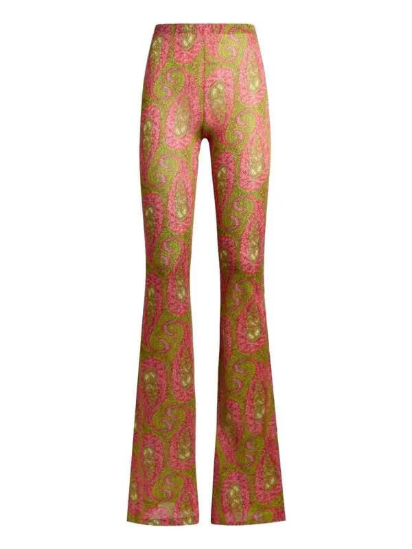 Etro Paisley Foliage-motif Trousers - Pink