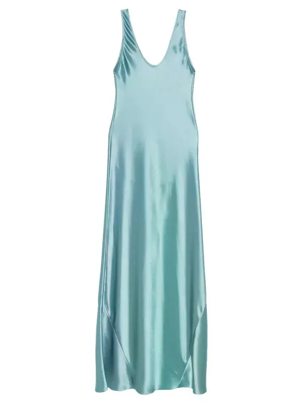 Galvan Valletta Satin Maxi Dress - Blue