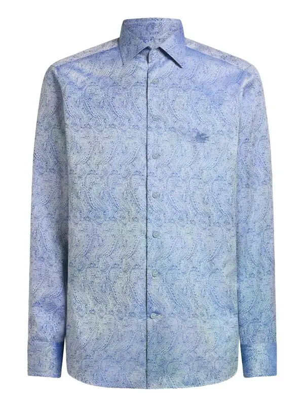 Etro Jacquard Paisley Motif Shirt - Blue
