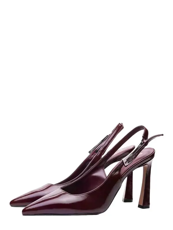 POCHE PARIS Pointed-toe Slingback Pumps - Red