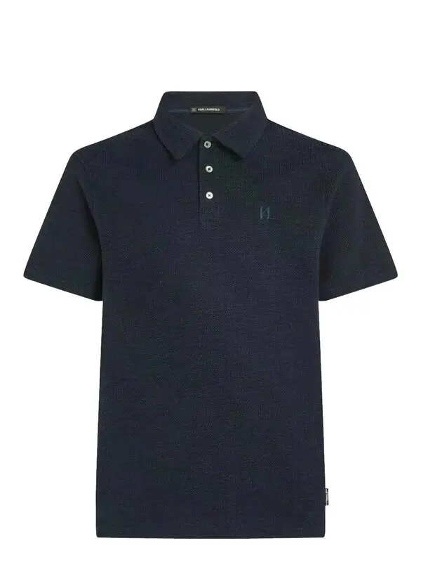 Karl Lagerfeld Short-sleeve Polo Shirt - Blue